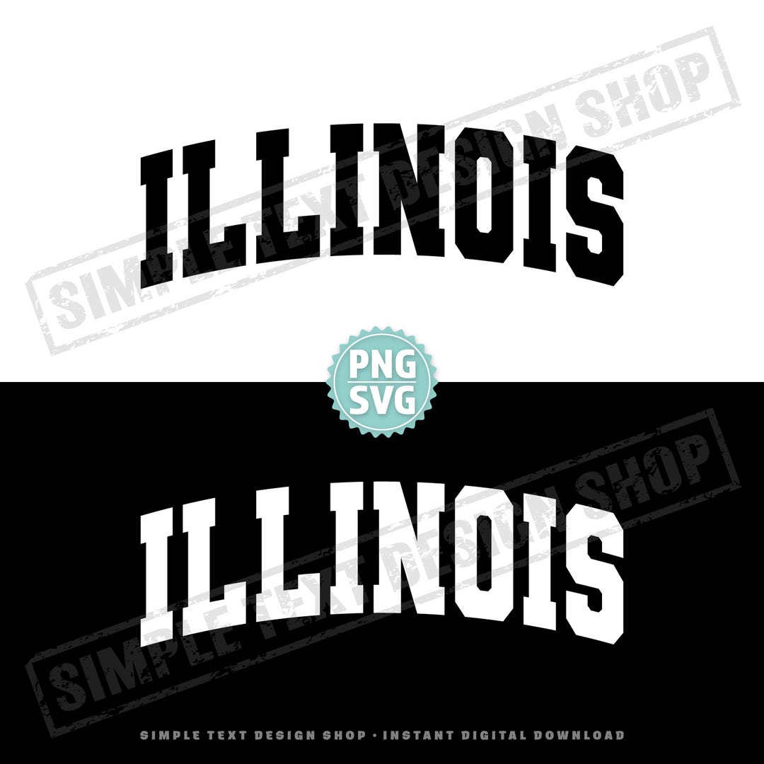 Illinois State SVG & PNG, Varsity Png, Varsity Font Designs, America ...