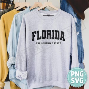 Florida the Sunshine State SVG & PNG, Varsity Png, Varsity Font Designs ...