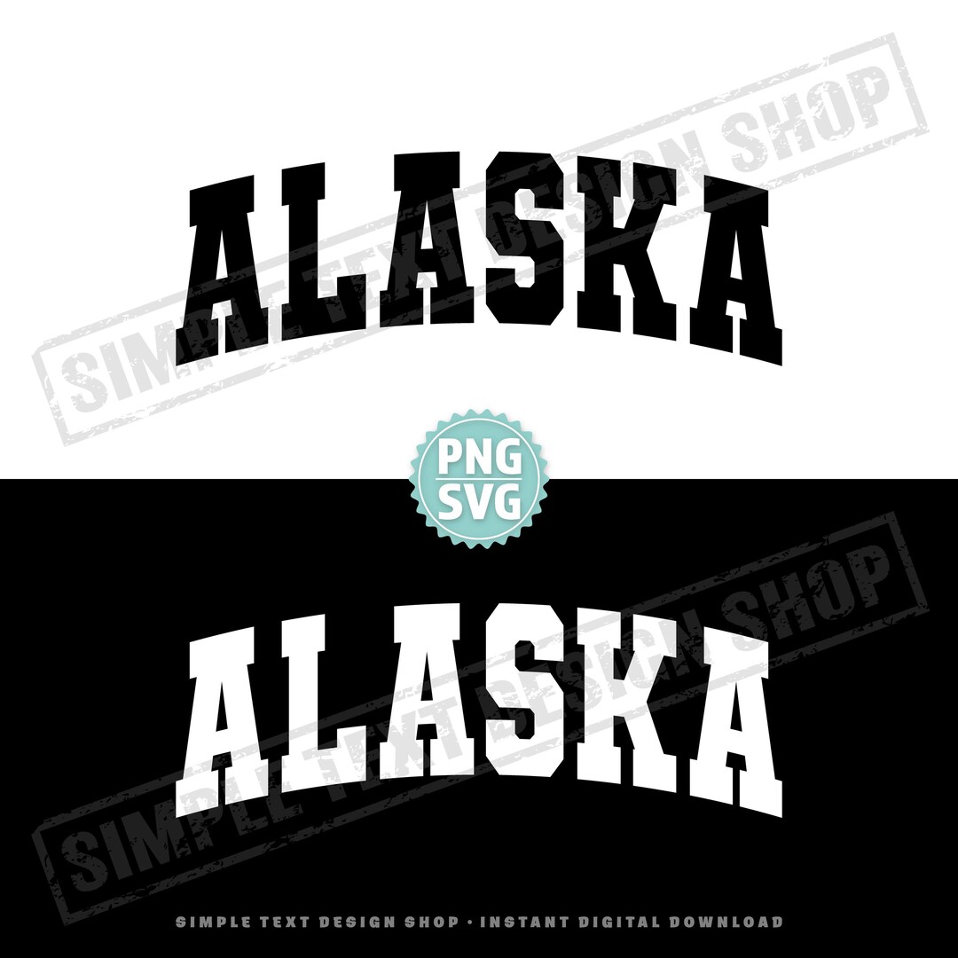Alaska State SVG & PNG, Varsity Png, Varsity Font Designs, America ...