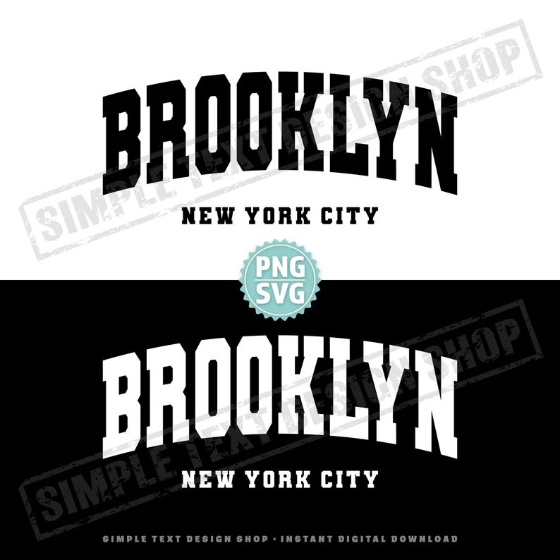 Brooklyn New York City SVG & PNG, Kings County Svg, Varsity Png ...