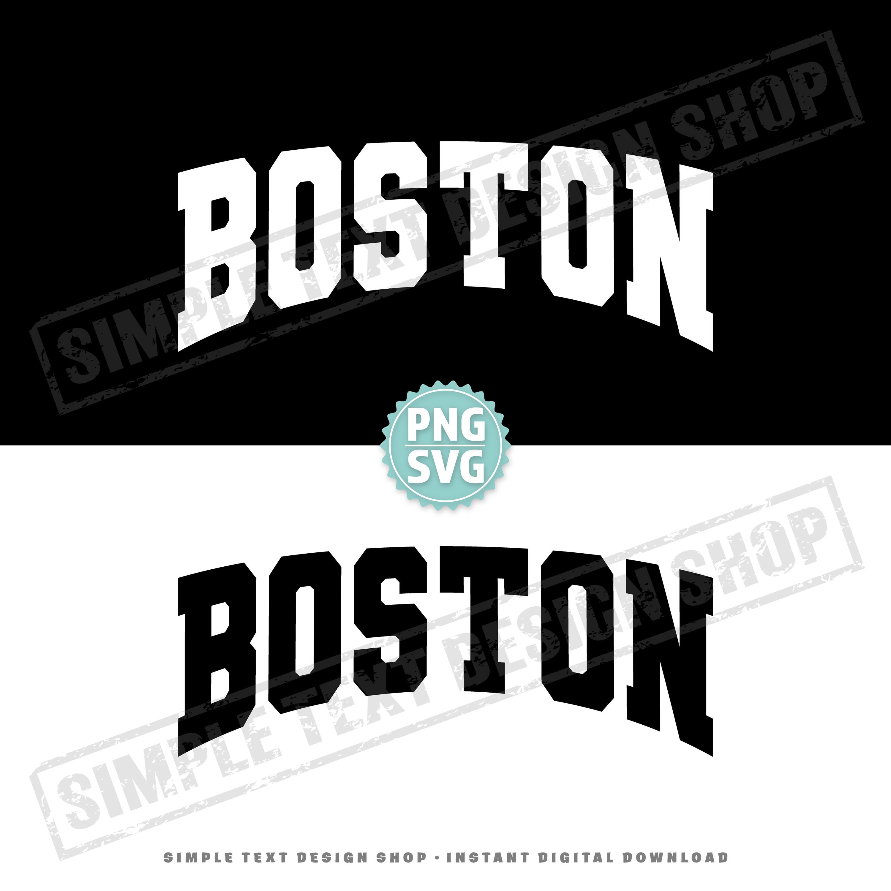 Boston PNG SVG Digital Files, Arched Varsity Font Designs, USA Homeland ...