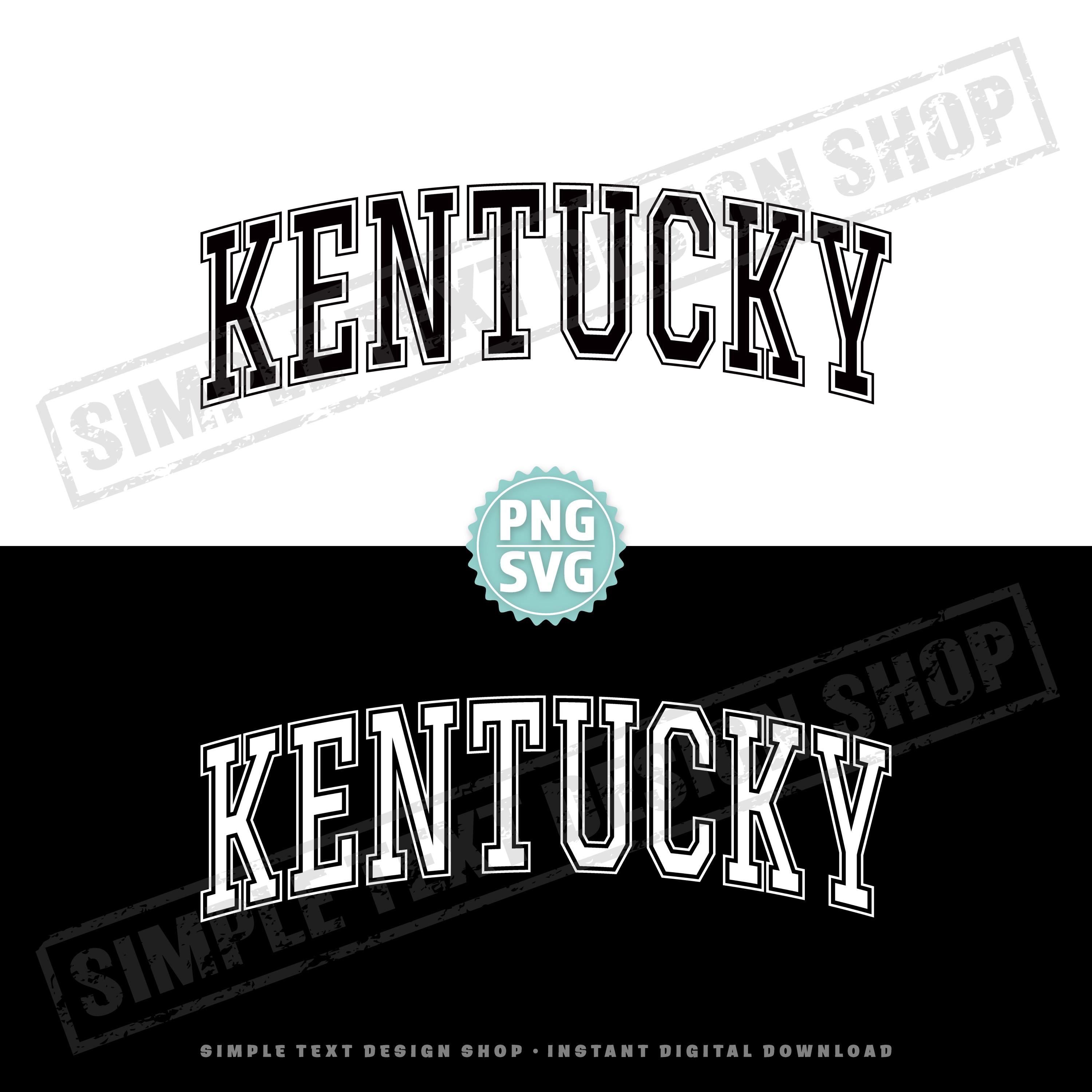 Kentucky State PNG + SVG Vintage Text Design, KY America State Design ...