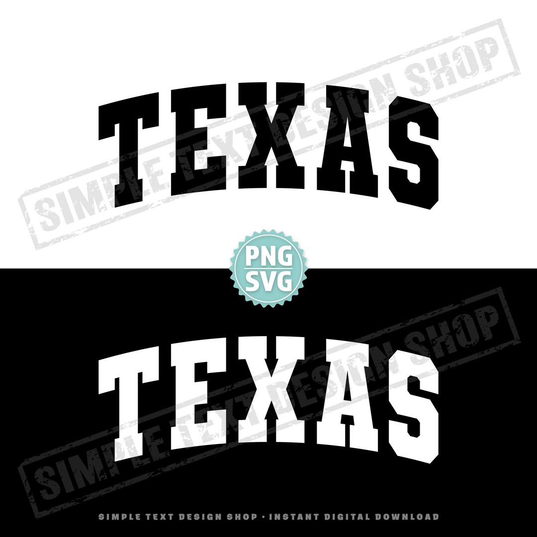 Texas State SVG & PNG, Varsity Png, Varsity Font Designs, America State ...