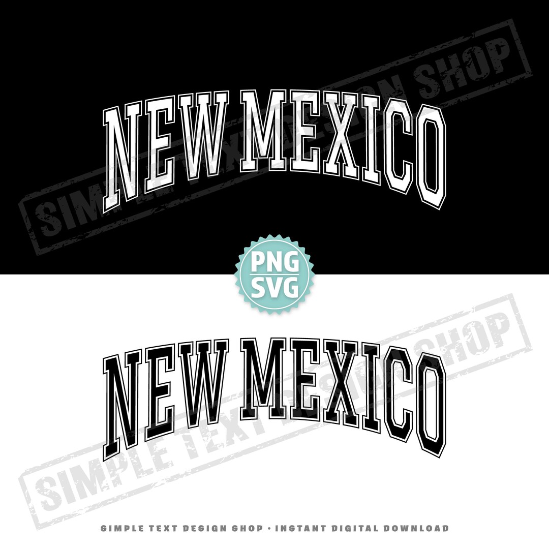 New Mexico State PNG SVG Digital Files, Arched Graduate Font Designs ...