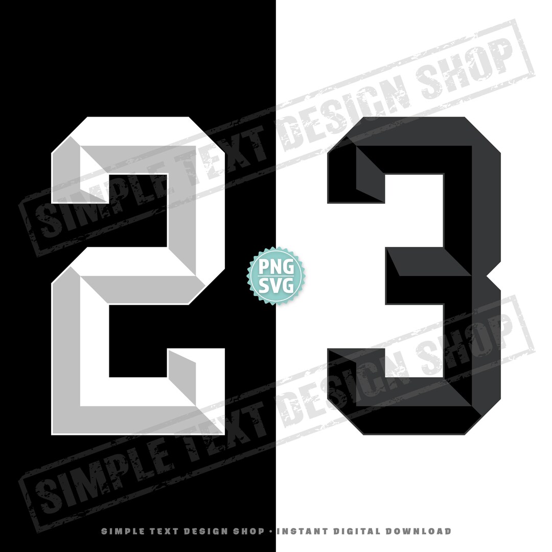 Sports Jersey Numbers 0-9 With Shade PNG SVG Bundle, College Style ...