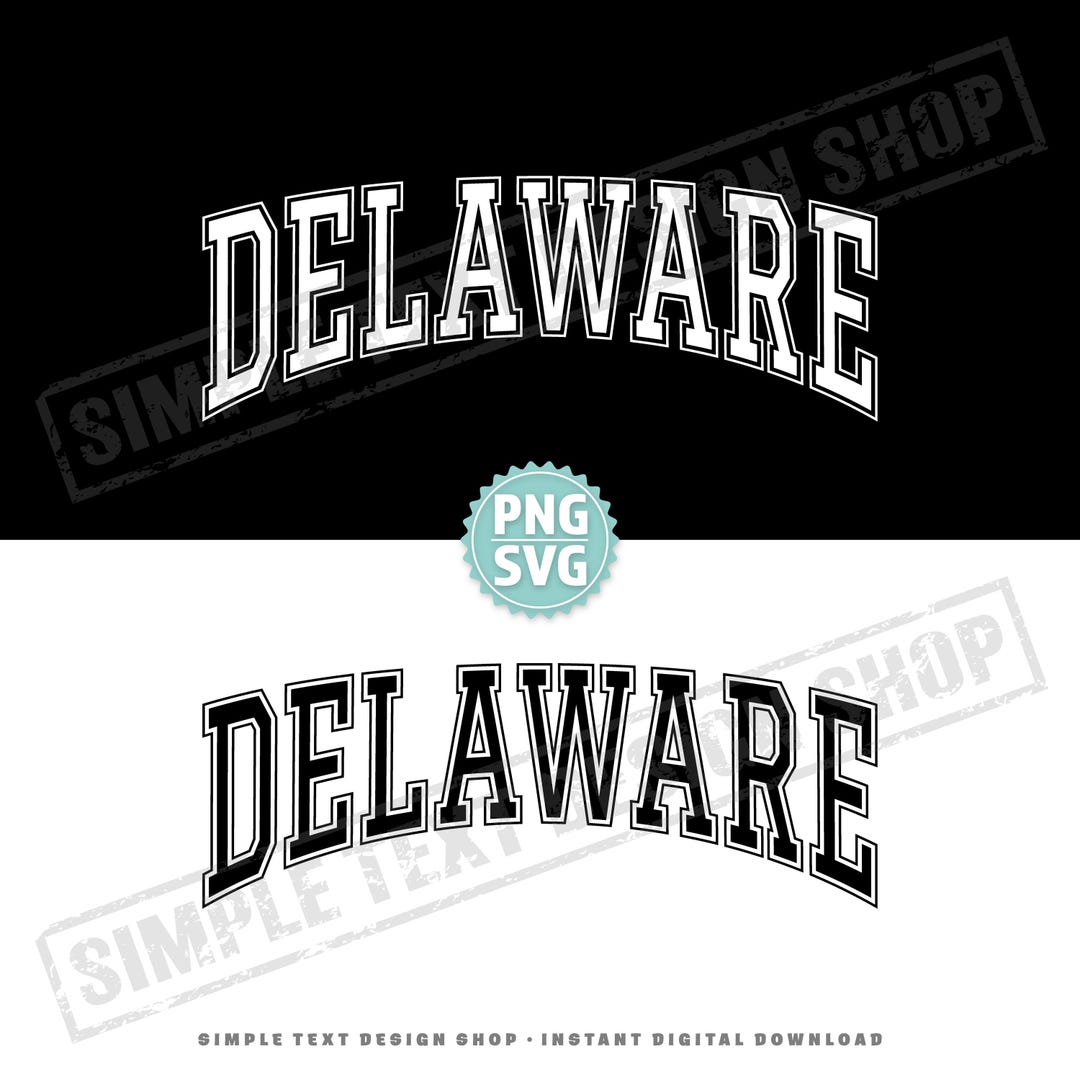 Delaware State PNG SVG Digital Files, Arched Graduate Font Designs, US ...