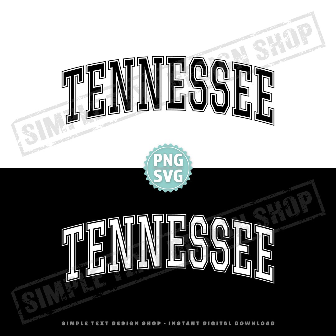 Tennessee State PNG + SVG Vintage Text Design, TN America State Design ...