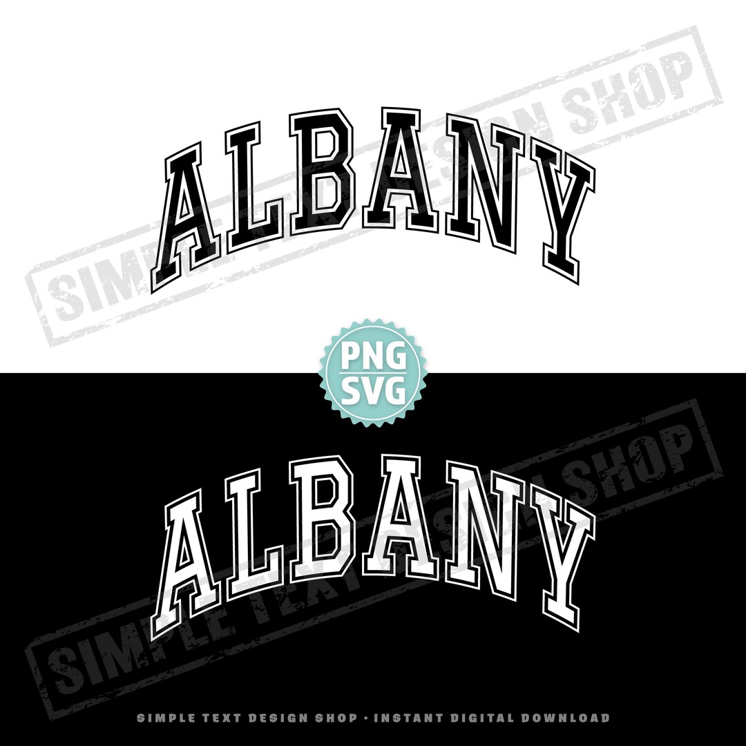 Albany Arched Graduate Font Design SVG + PNG, Albany New York Graduate ...