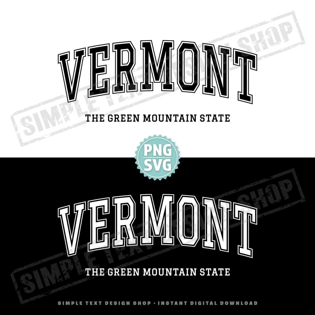 Vermont the Green Mountain State PNG + SVG, US States Vermont Png ...