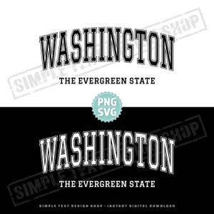 Washington the Evergreen State PNG + SVG, US States Washington Png ...