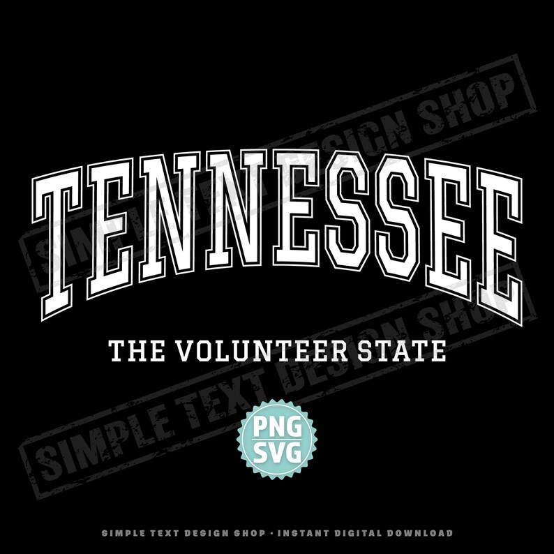 Tennessee the Volunteer State PNG SVG Digital Files, Arched Graduate ...