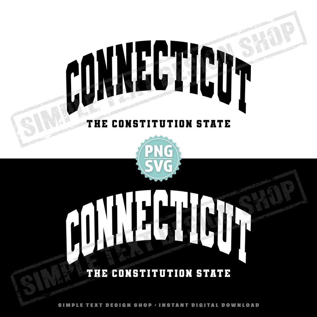 Connecticut the Constitution State PNG SVG, US States Svg, Arched ...