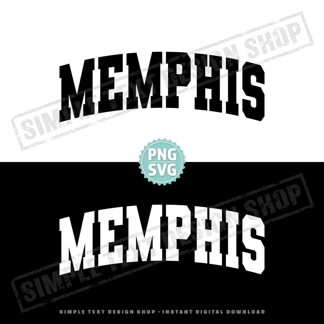 Memphis Tennessee SVG & PNG, Memphis Varsity Text Png, USA Homeland Svg ...