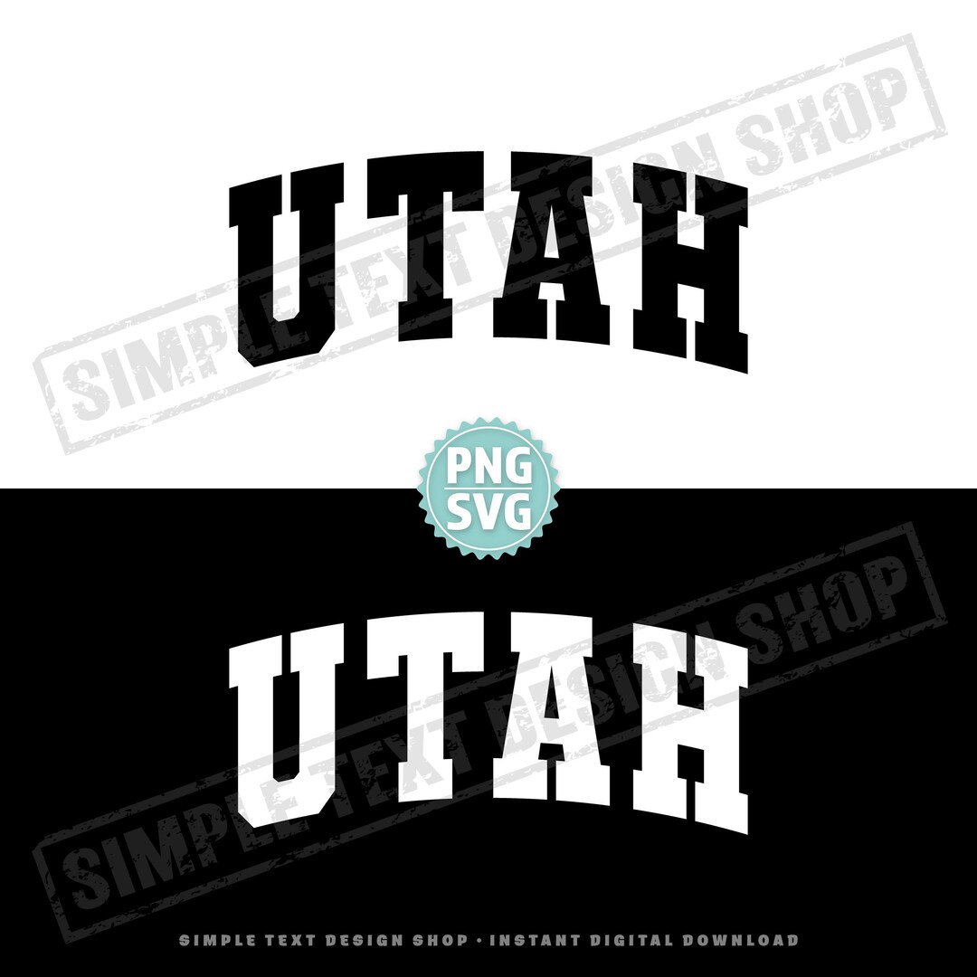Utah State SVG & PNG, Varsity Png, Varsity Font Designs, America State ...