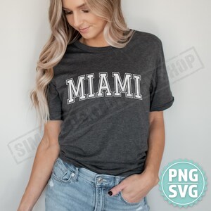 Miami Florida PNG + SVG, Miami Arched Graduate Text Design Svg, College ...