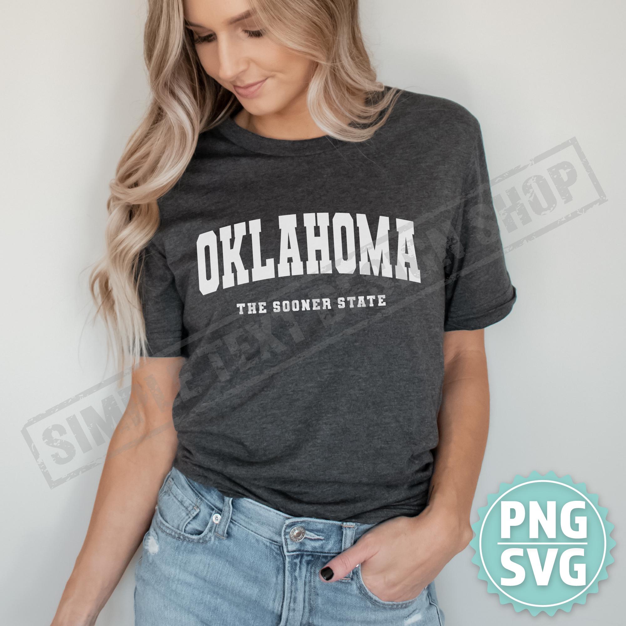 Oklahoma the Sooner State SVG & PNG, Varsity Png, Varsity Font Designs ...