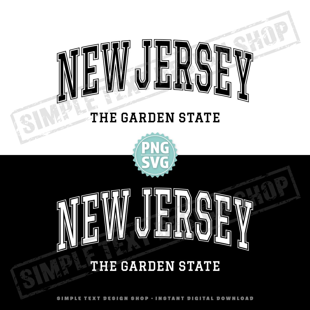 New Jersey the Garden State PNG + SVG, US States New Jersey Png, Arched ...
