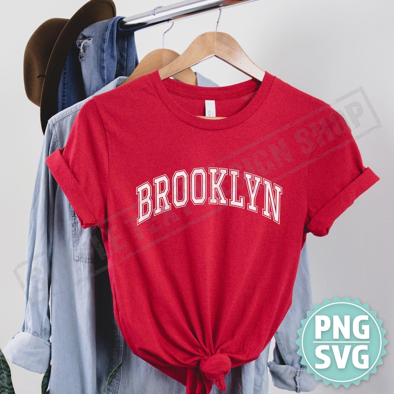 Brooklyn Arched Graduate Font Design Svg + Png, NYC Graduate Simple ...