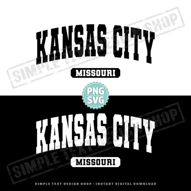 Kansas City Missouri State SVG & PNG, Kansas City Varsity Text Png, USA ...