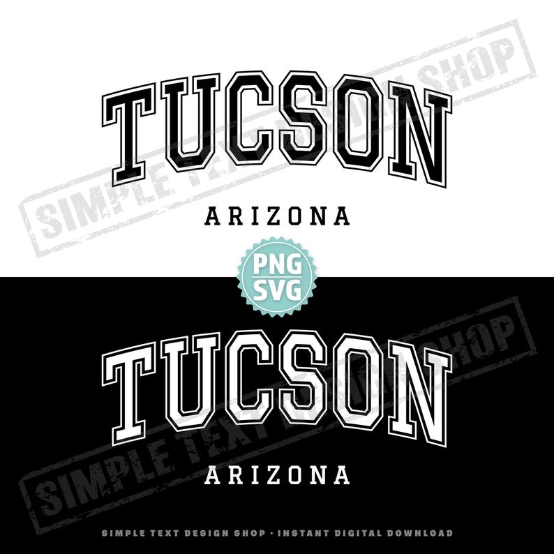Tucson Arizona State PNG + SVG, Tucson Arched Graduate Font Design Svg ...