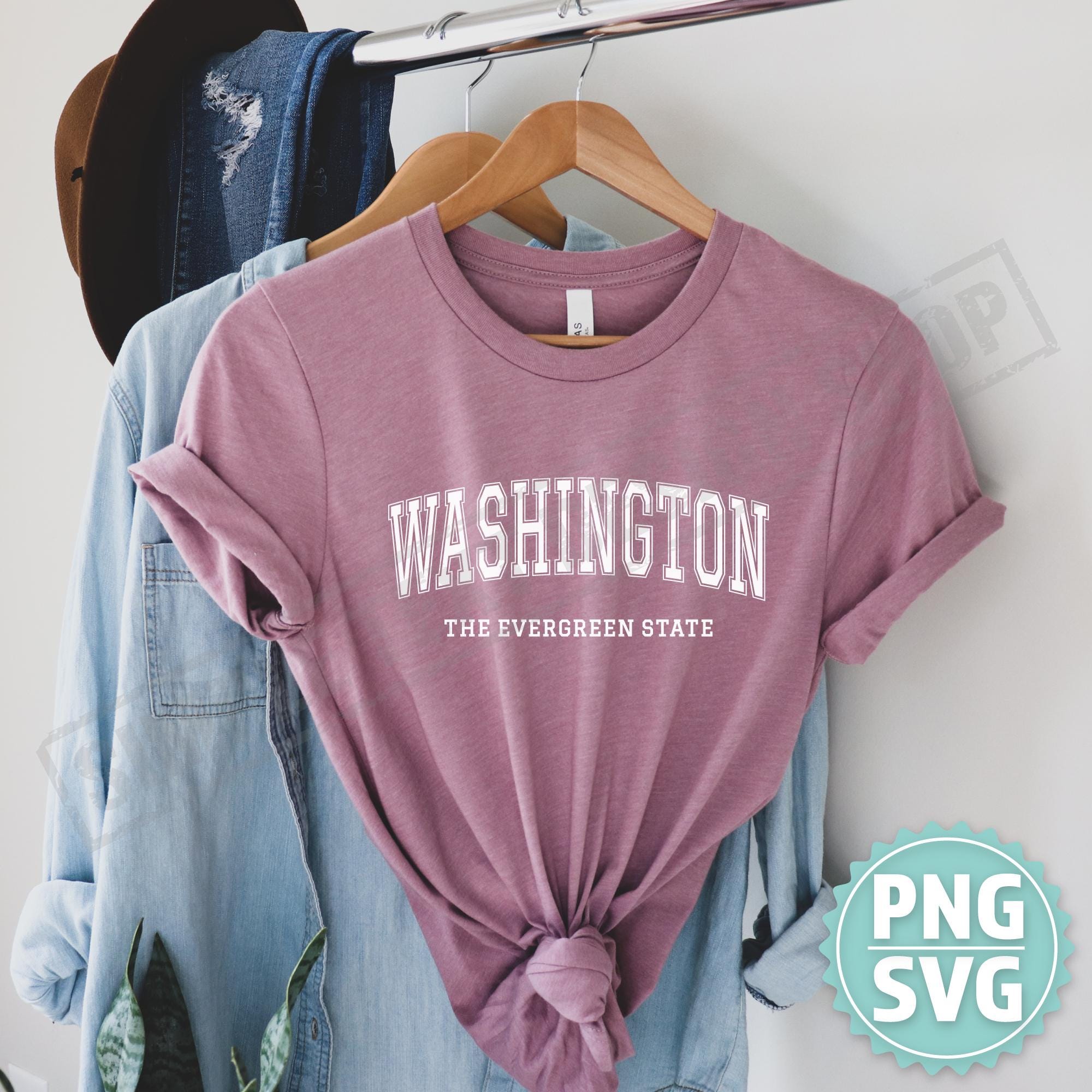 Washington the Evergreen State PNG + SVG, US States Washington Png ...