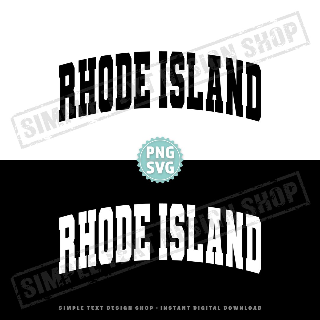 Rhode Island State SVG & PNG, Varsity Png, Varsity Font Designs ...