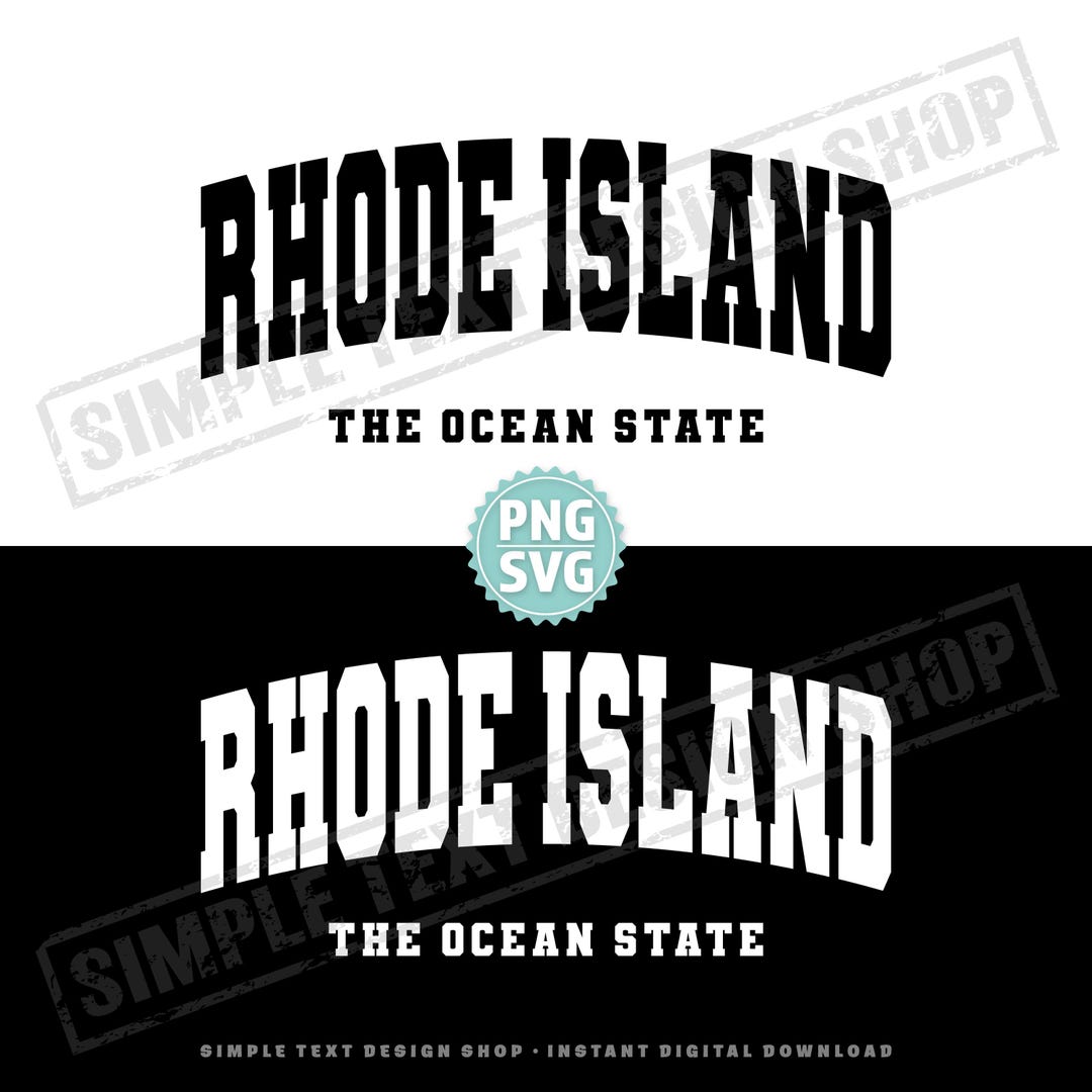 Rhode Island the Ocean State SVG & PNG, Varsity Png, Varsity Font ...