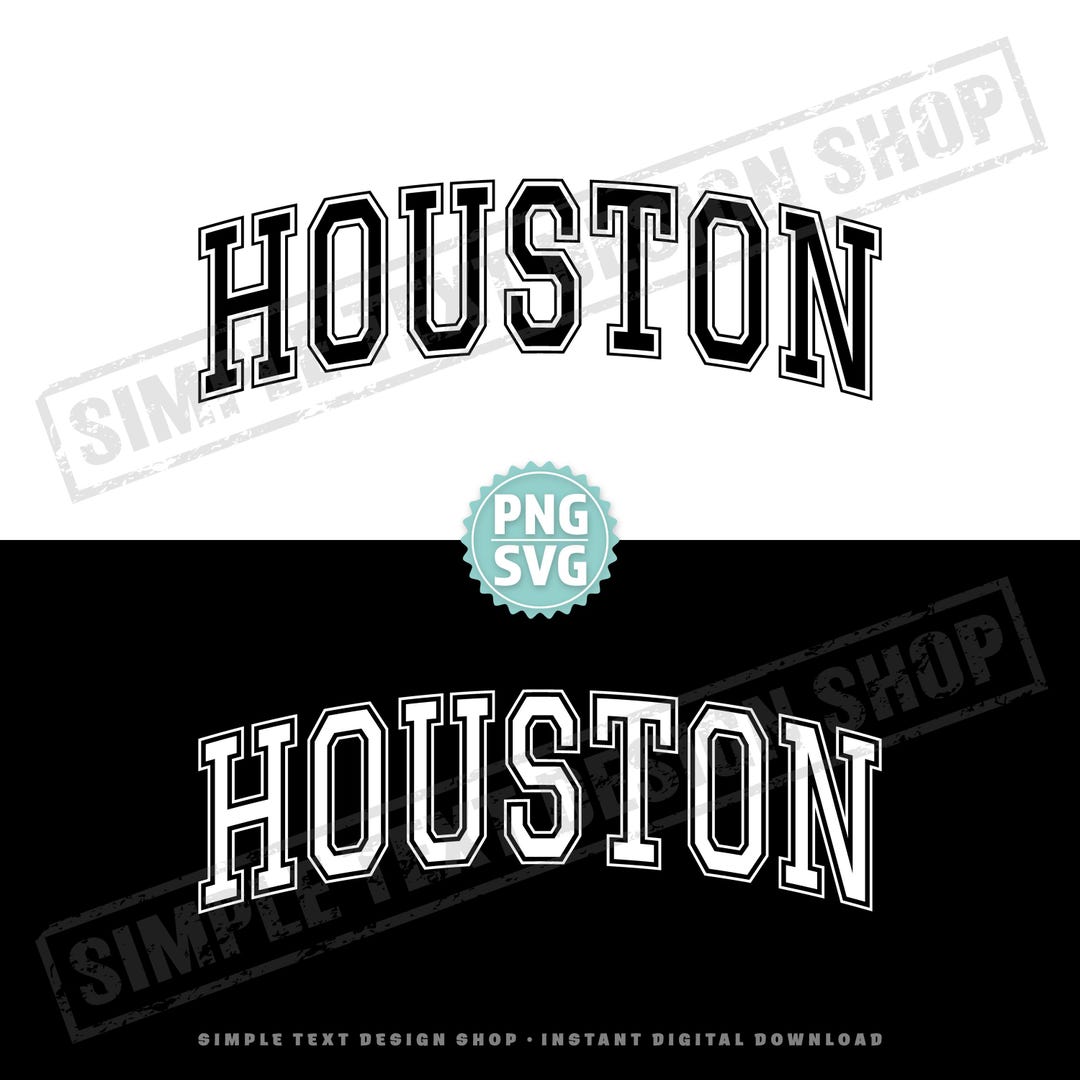 Houston Texas PNG + SVG, Houston Arched Graduate Text Design Svg ...