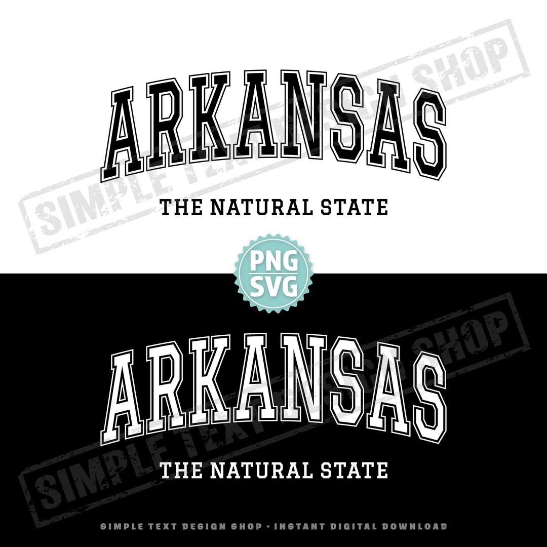Arkansas the Natural State PNG + SVG, US States Arkansas Png, Arched ...