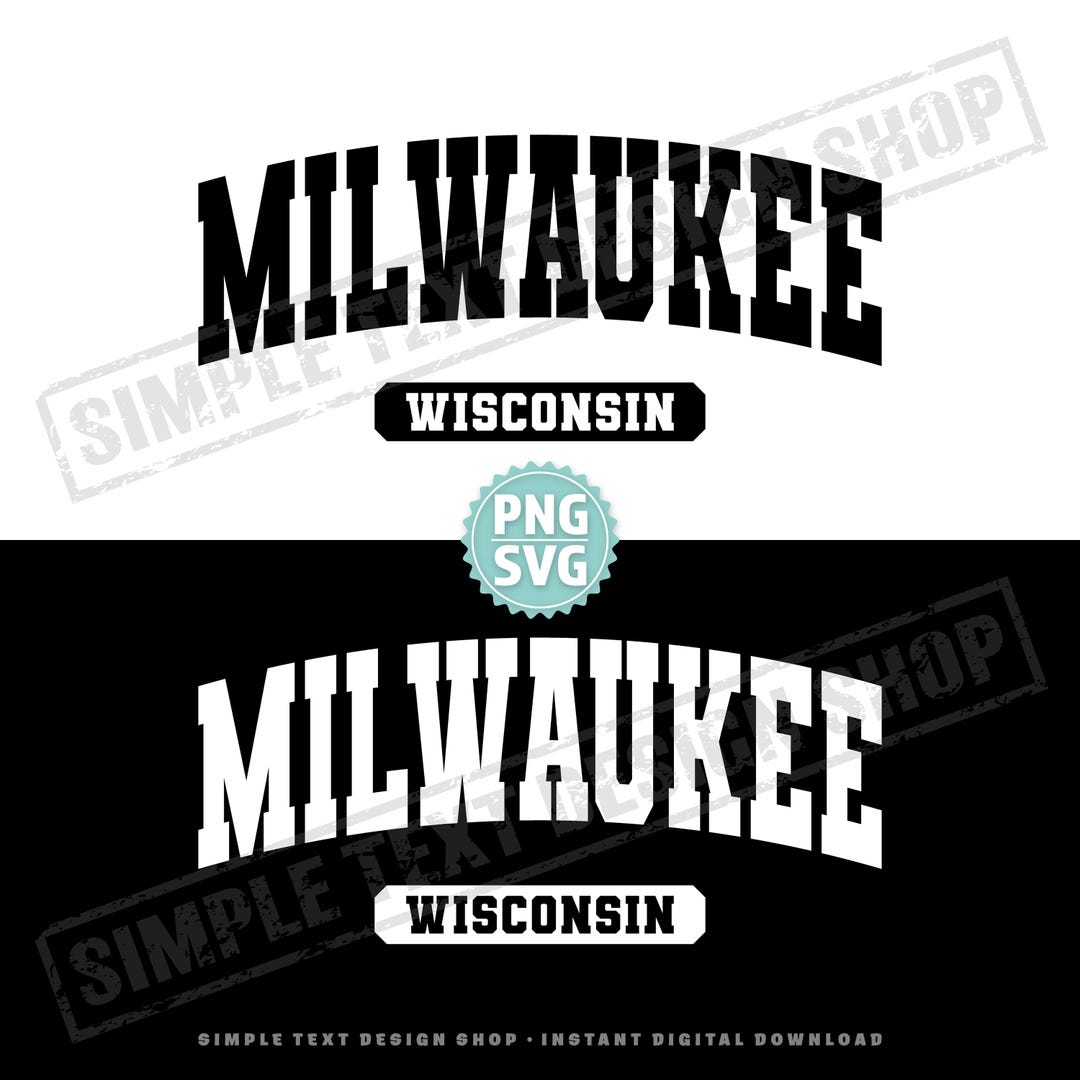 Milwaukee Wisconsin State SVG & PNG, Milwaukee Varsity Text Png, USA ...