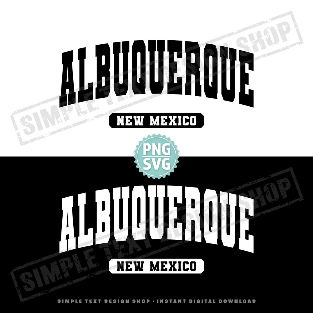 Albuquerque New Mexico State SVG & PNG, Albuquerque Varsity Text Png ...