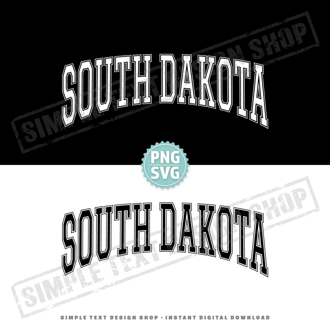 South Dakota State PNG SVG Digital Files, Arched Graduate Font Designs ...