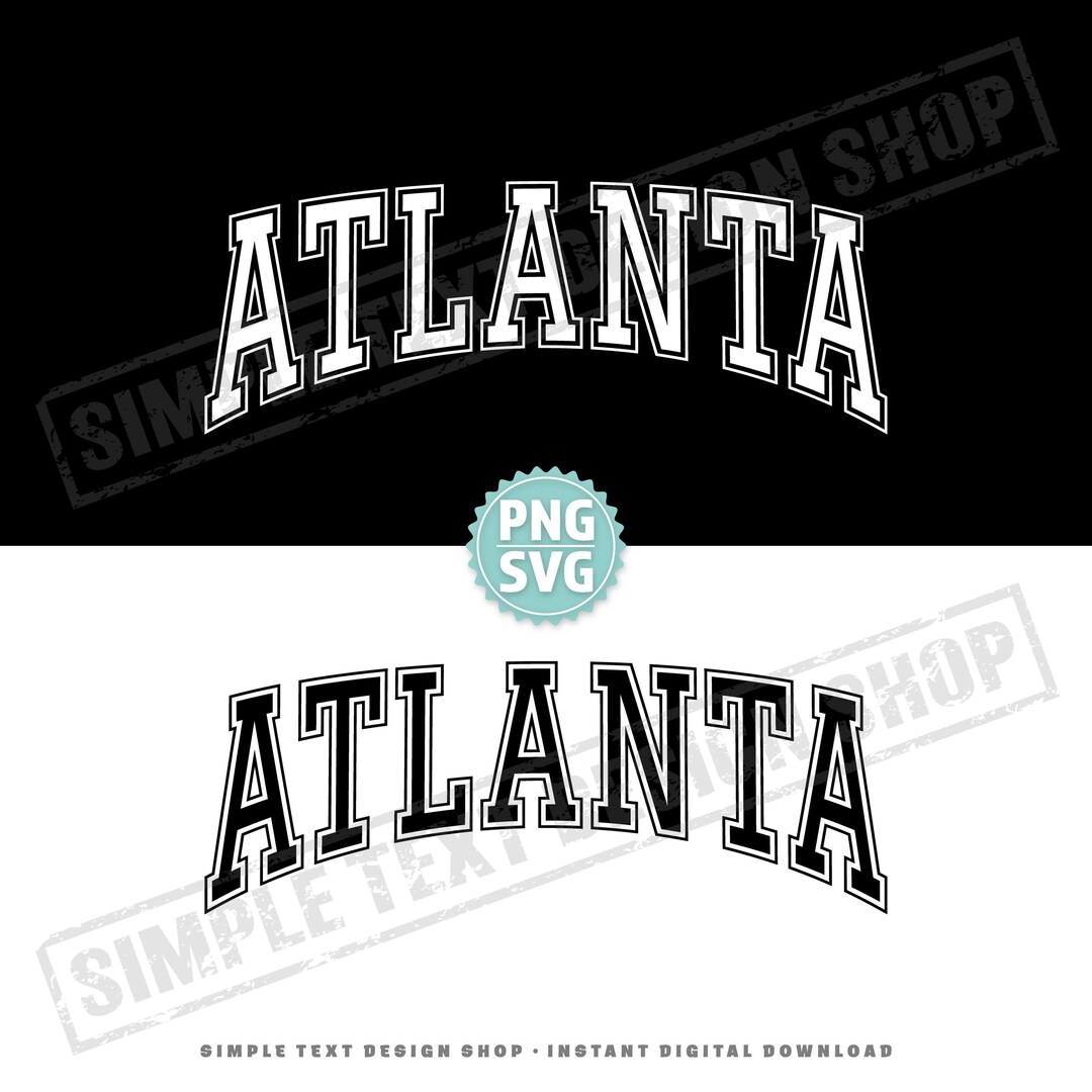 Atlanta PNG SVG Digital Files, Arched Graduate Font Designs, Usa ...