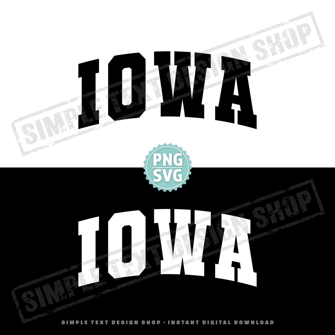 Iowa State SVG & PNG, Varsity Png, Varsity Font Designs, America State ...