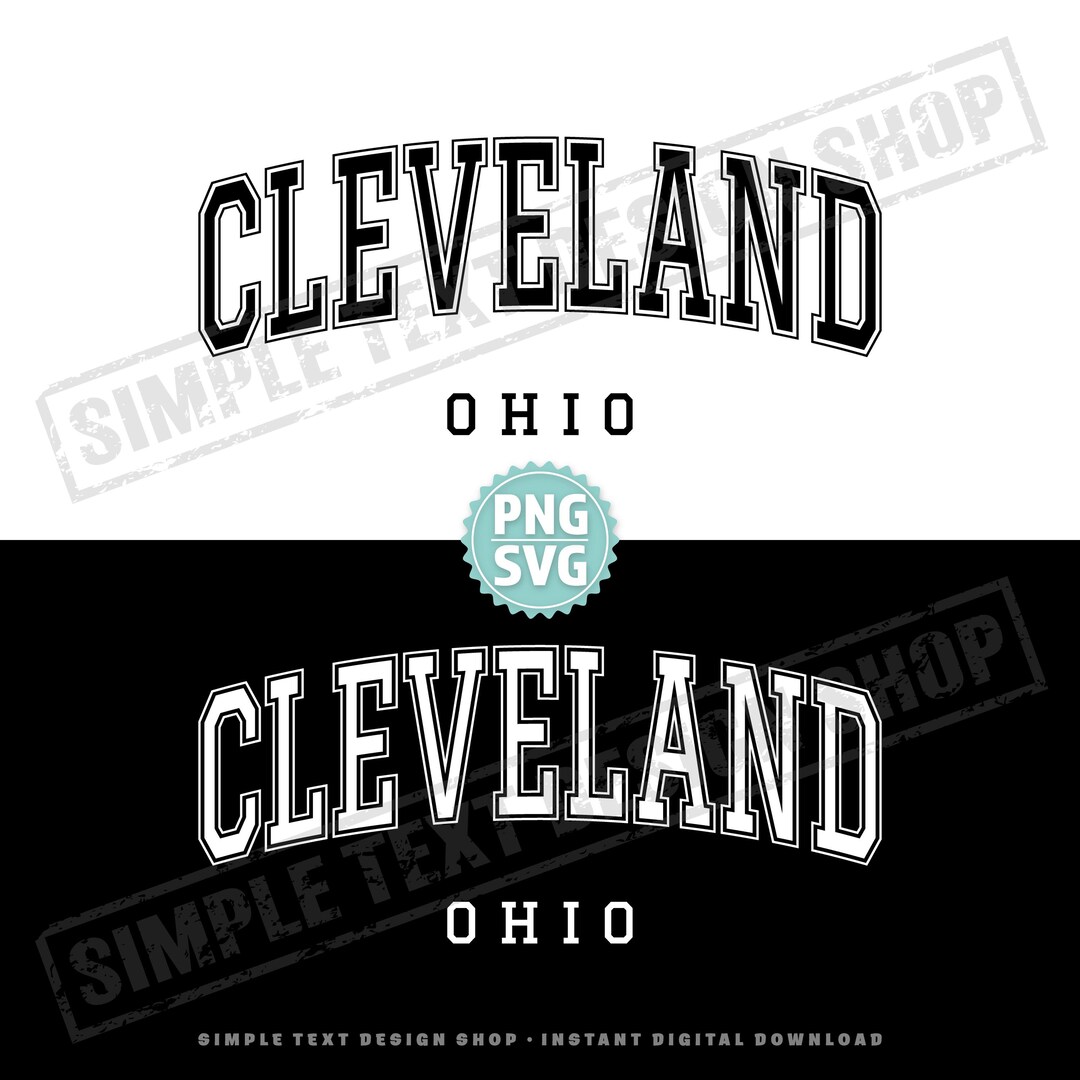 Cleveland Ohio State PNG + SVG, Cleveland Arched Graduate Font Design ...