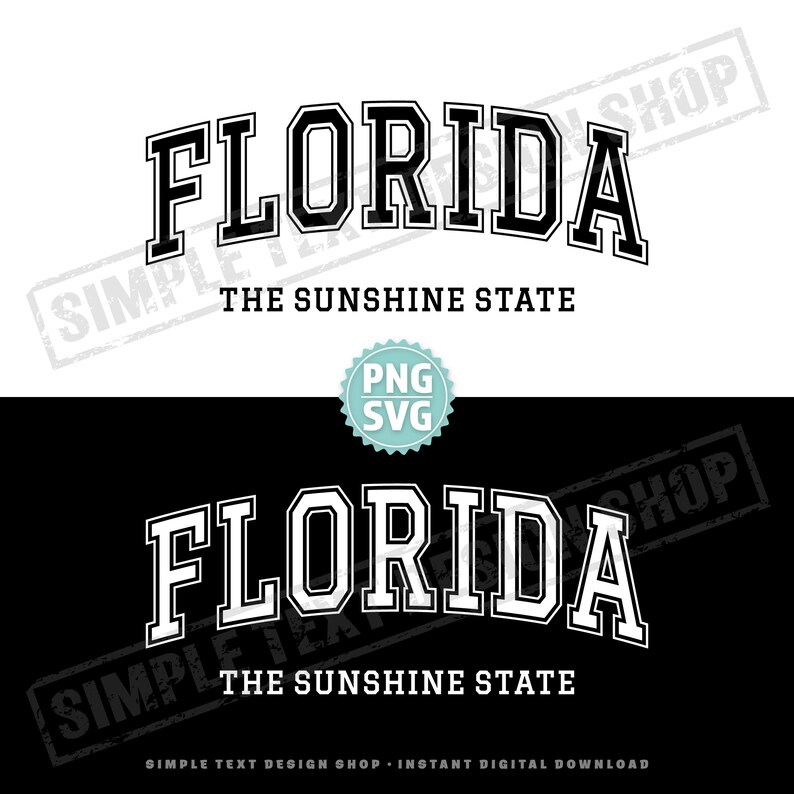 Florida the Sunshine State PNG + SVG, US States Florida Png, Arched ...