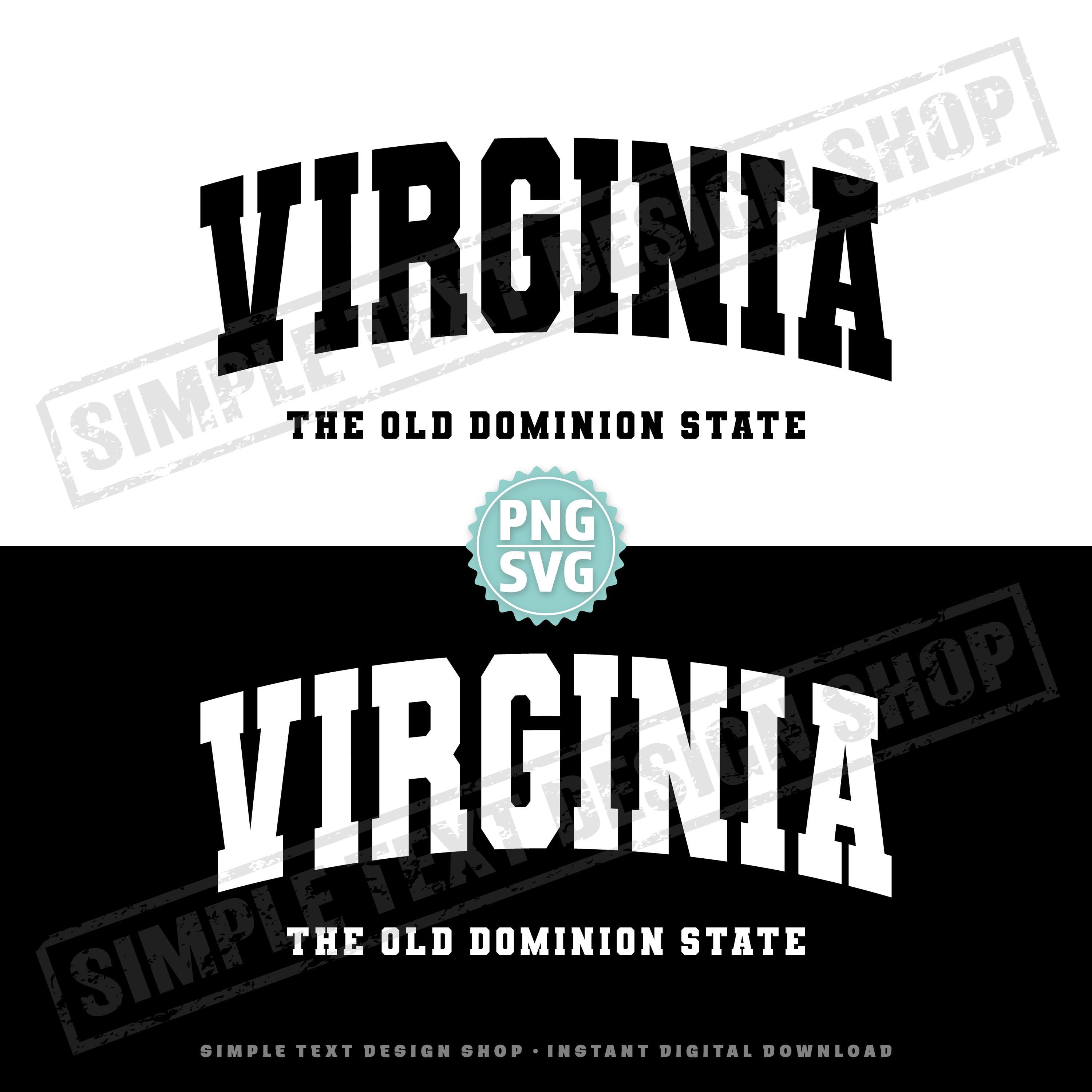 Virginia the Old Dominion State SVG & PNG, Varsity Png, Varsity Font ...