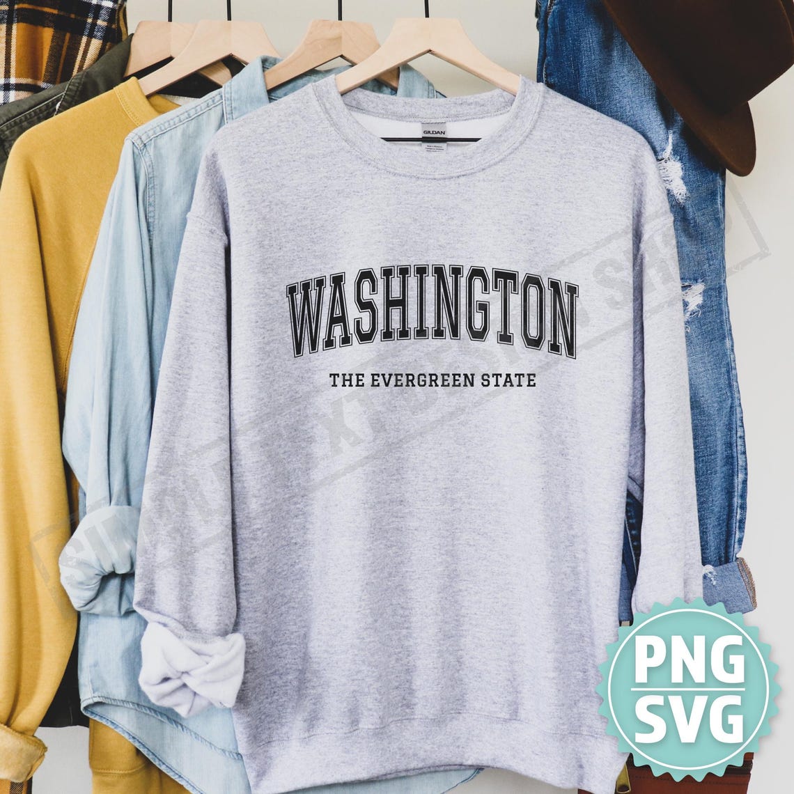 Washington the Evergreen State PNG + SVG, US States Washington Png ...