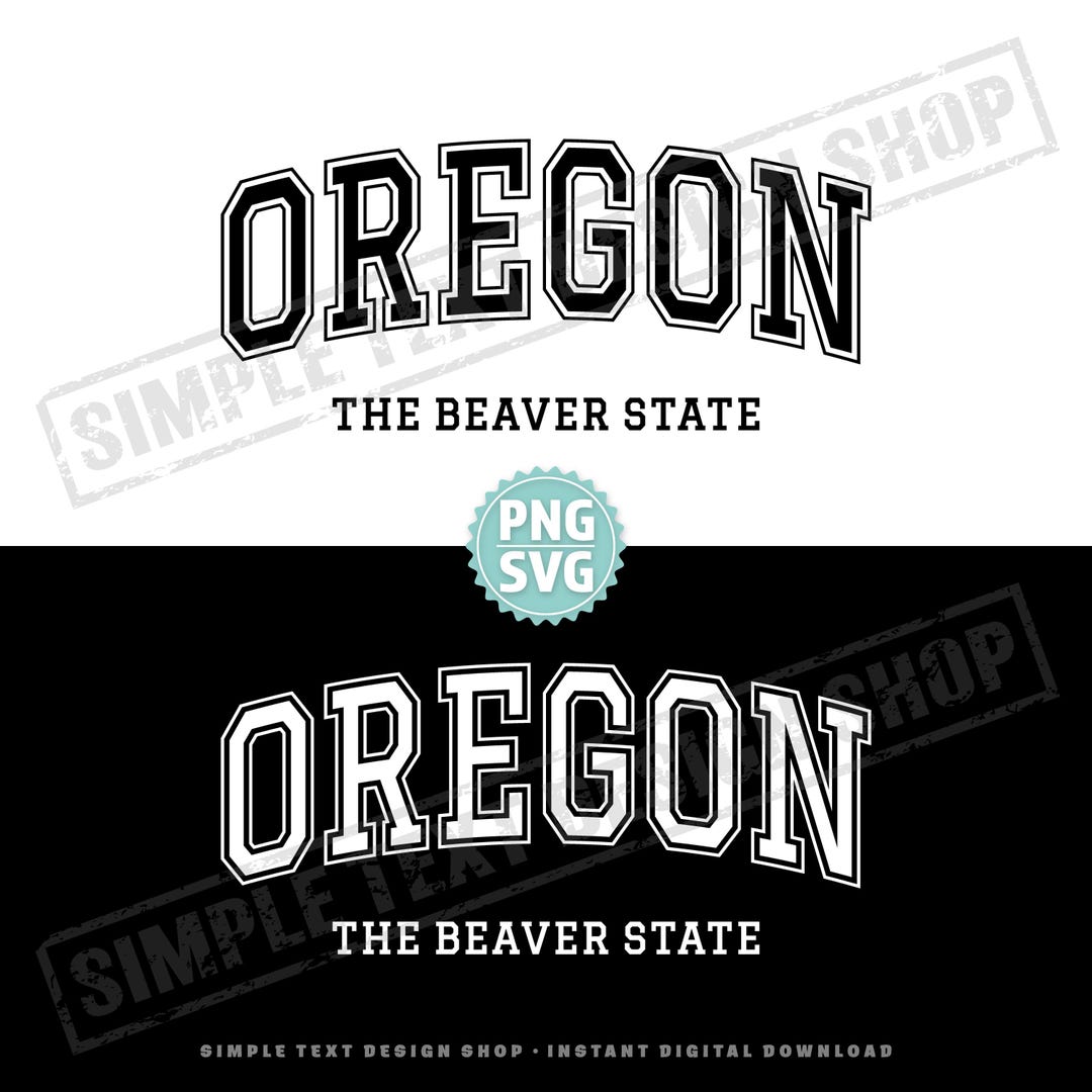 Oregon the Beaver State PNG + SVG, US States Oregon Png, Arched ...