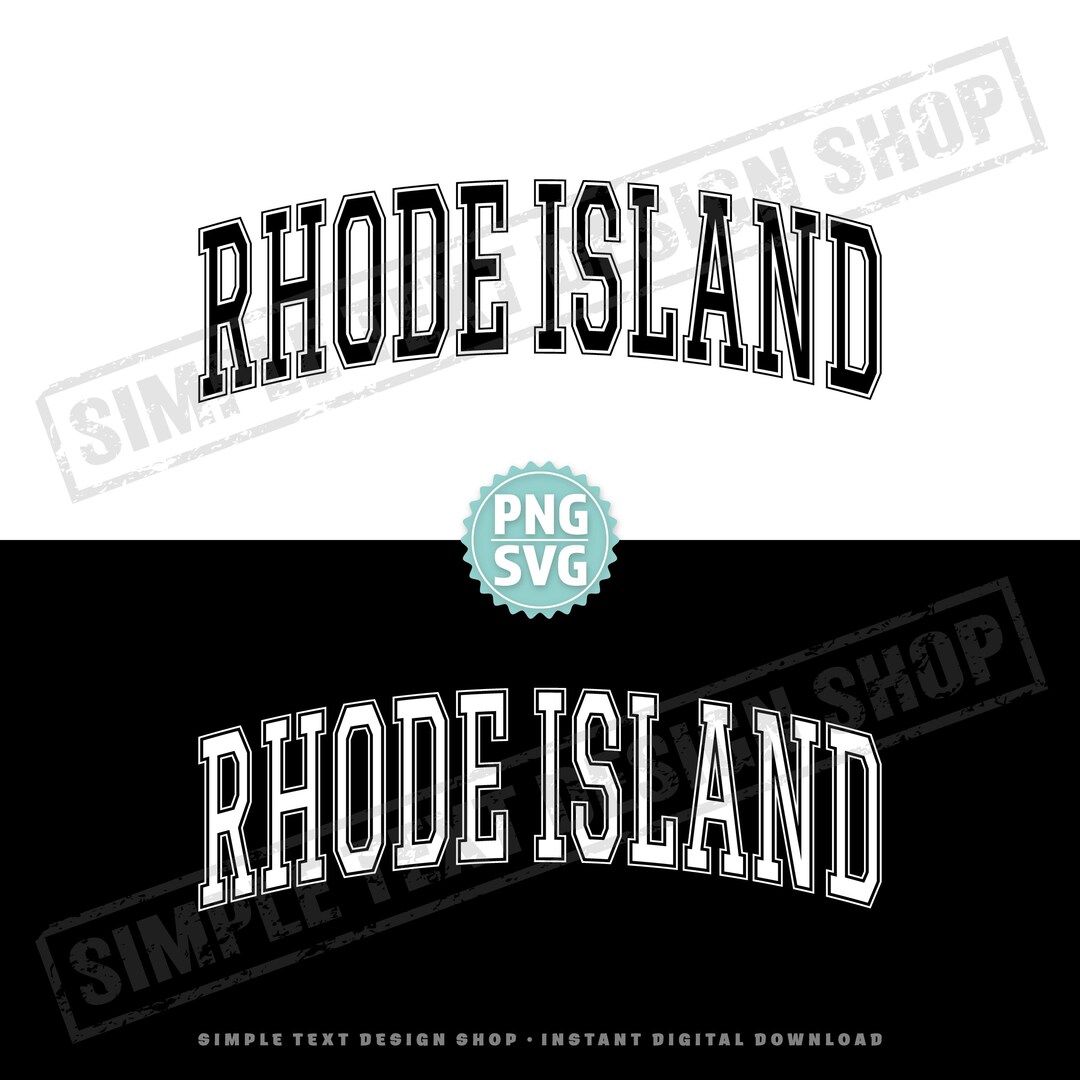 Rhode Island State PNG + SVG Vintage Text Design, RI America State ...