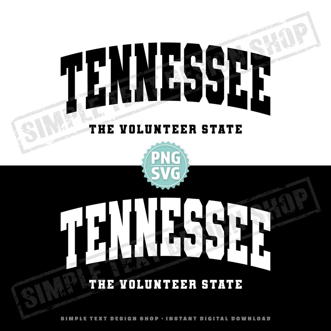 Tennessee the Volunteer State SVG & PNG, Varsity Png, Varsity Font ...