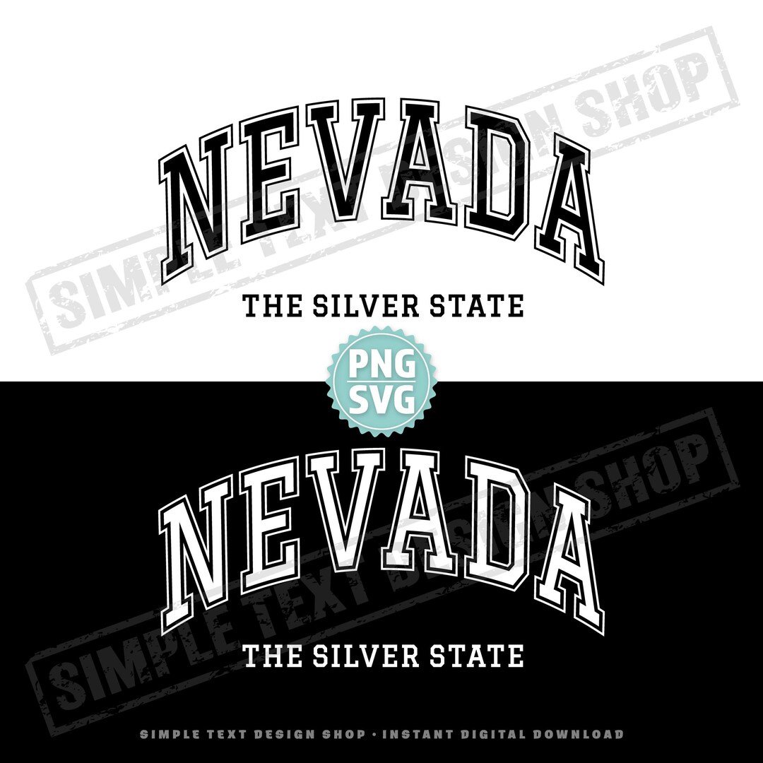 Nevada the Silver State SVG PNG, Arched Graduate Font Designs Png, US ...