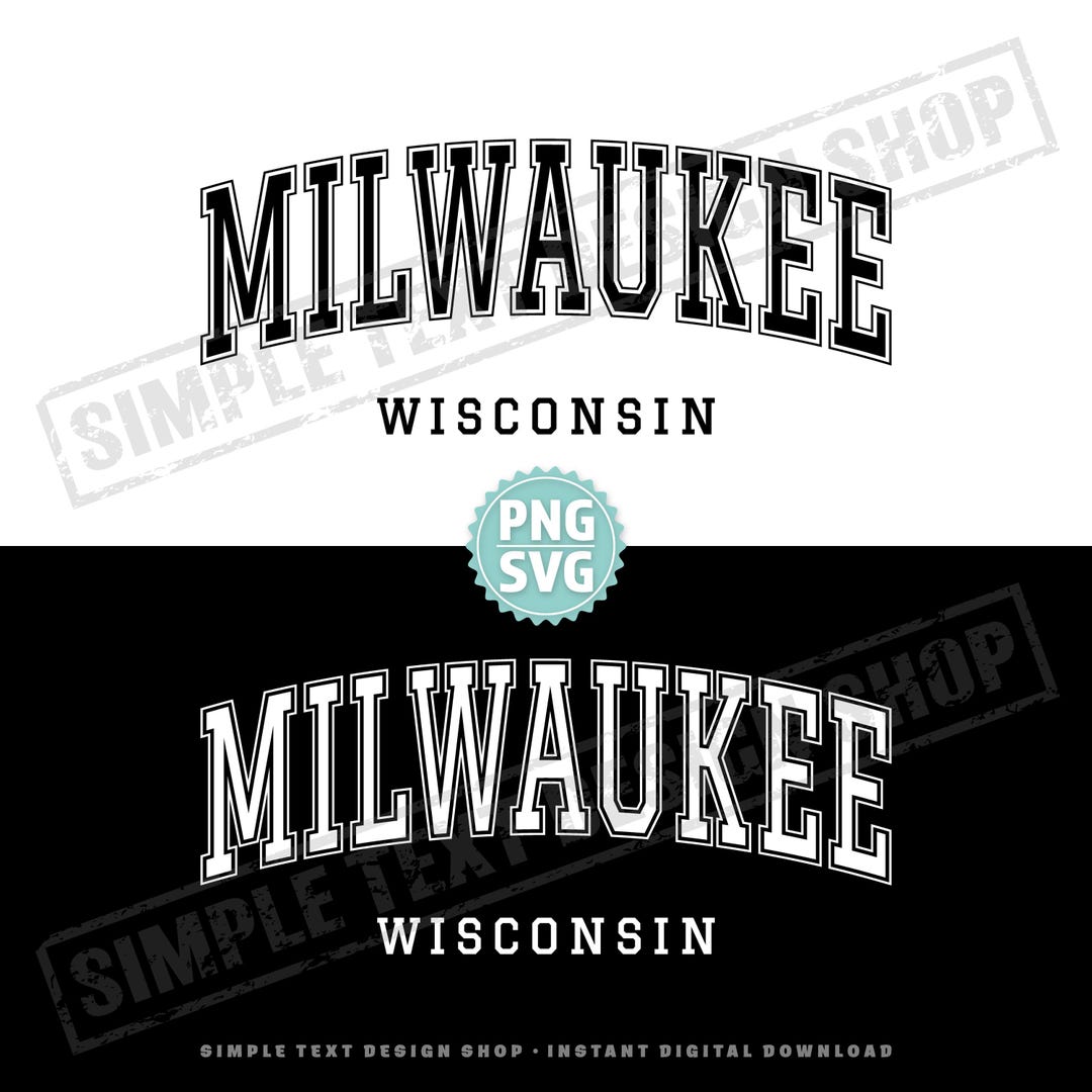 Milwaukee Wisconsin State PNG + SVG, Milwaukee Arched Graduate Font ...
