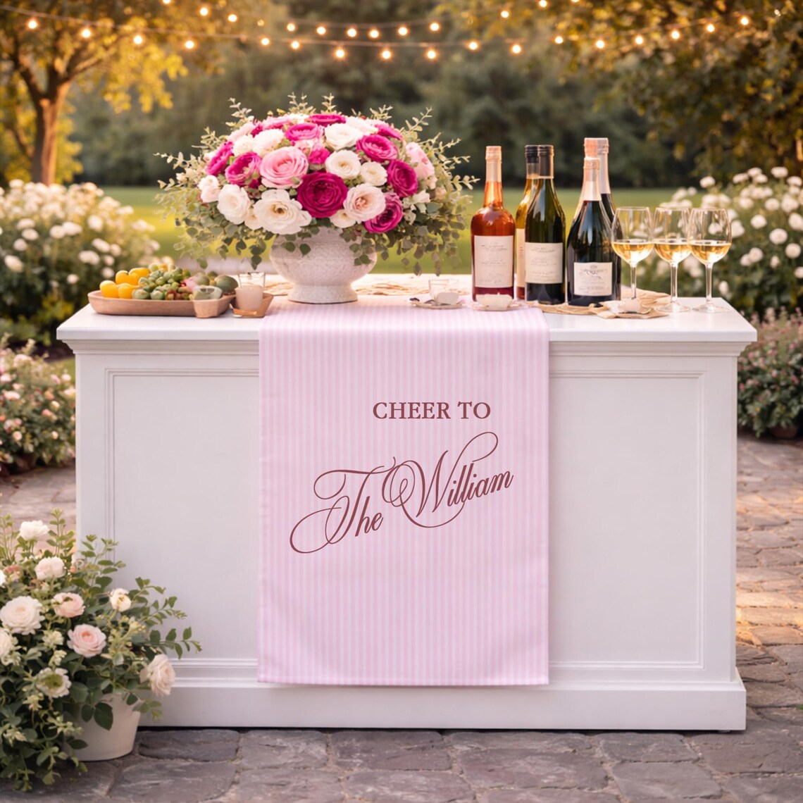 Personalized Linen Bar Sign Wedding Cheer Sign Custom Name Cocktail Bar ...