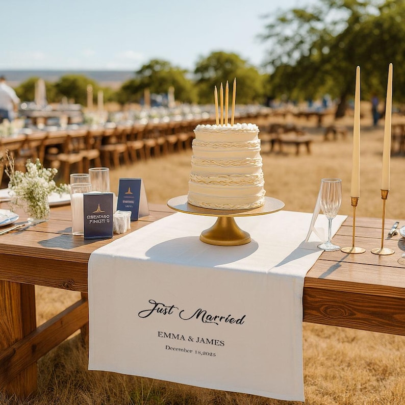 Custom Wedding Table Runner, Personalized Linen Wedding Sign ...