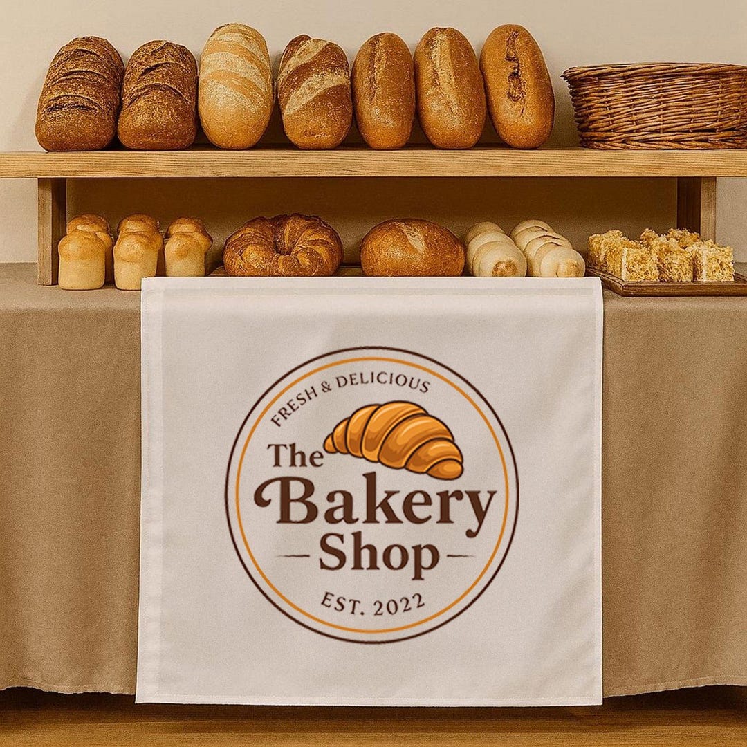 Custom Bakery Logo Table Runner, Farmers Market Booth Decor ...