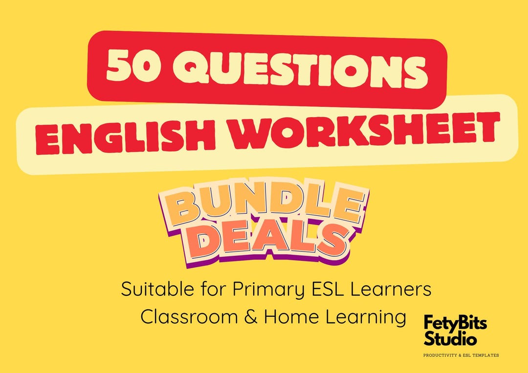 Primary ESL Writing Bundle – Worksheets & Writing Prompts - Etsy