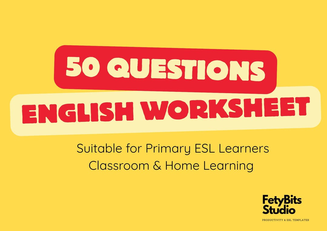 Primary ESL Writing Prompts Pack (50 Prompts) - Etsy