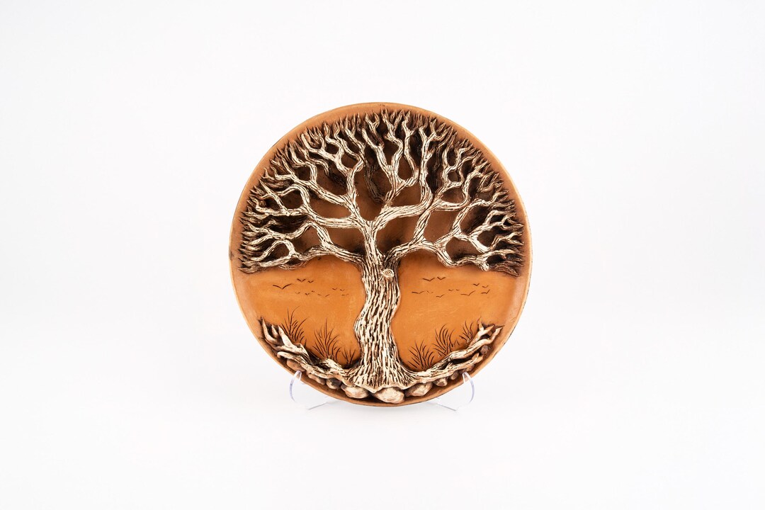 100% Handmade Terracotta Tree of Life – Wall Hanging - Tabletop Clay ...