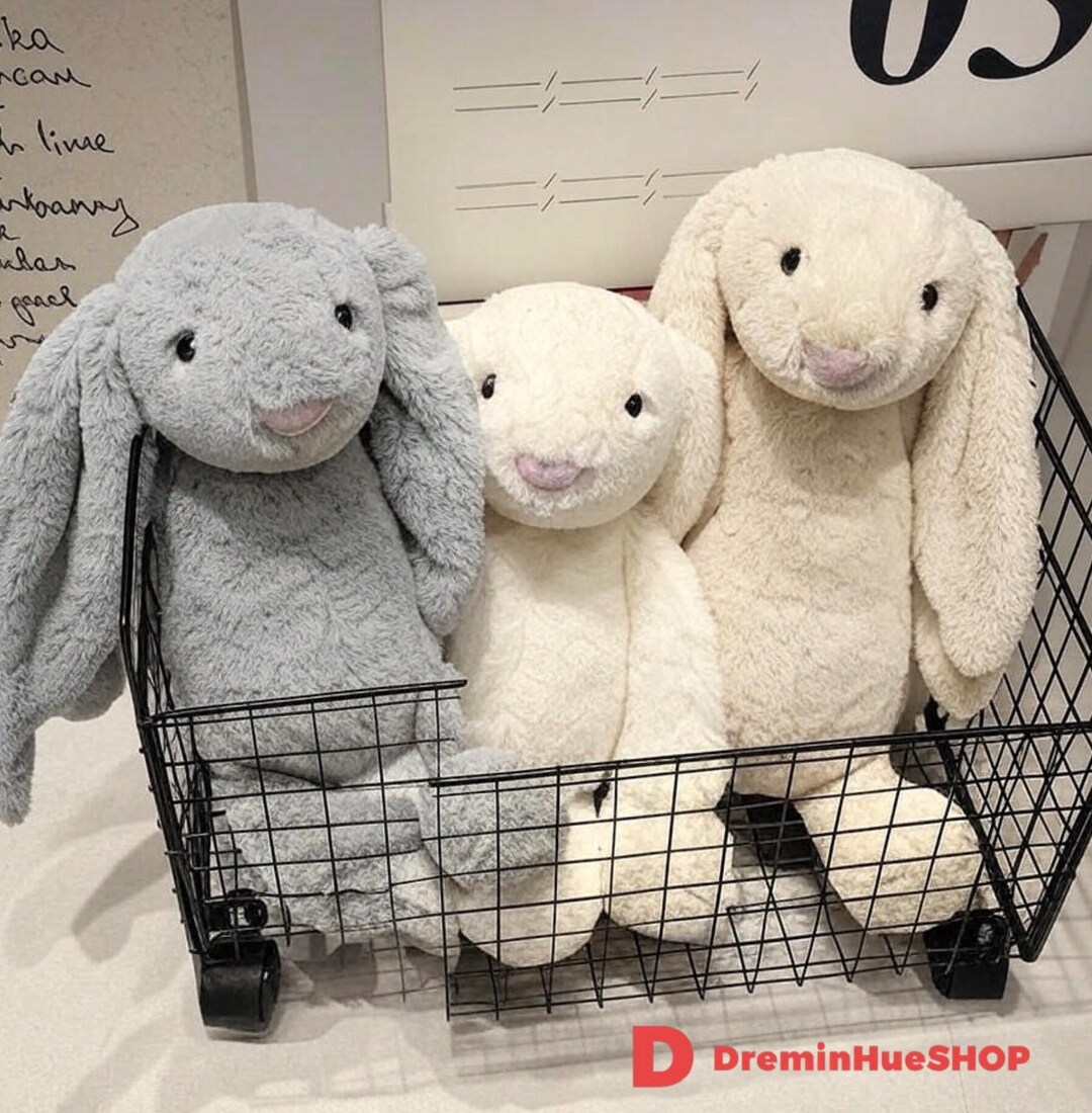 Kawaii Long Ear Bunny Plush – Soft 8-inch Stuffed Animal Toy – Sleep ...